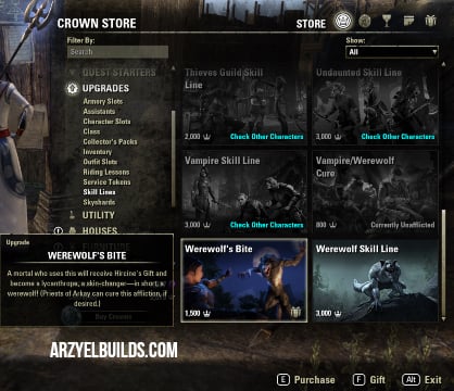 How to Become a Werewolf in ESO - ArzyeLBuilds