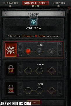 Necromancer Book of the Dead Diablo 4 - ArzyeLBuilds