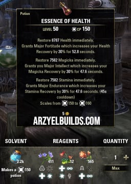 The Best Potions Guide for ESO - ArzyeLBuilds
