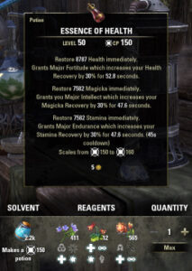 ESO Best Potions Guide - ArzyeLBuilds