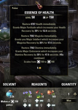 ESO Best Potions Guide - ArzyeLBuilds