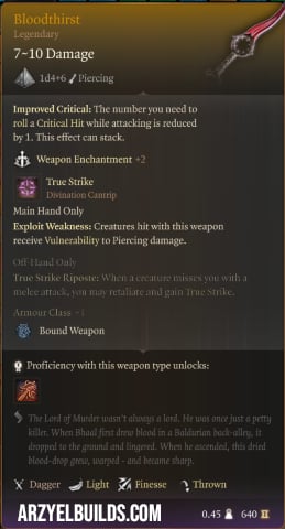 The Best Dagger BG3 Weapons in Baldur's Gate 3 - ArzyeLBuilds