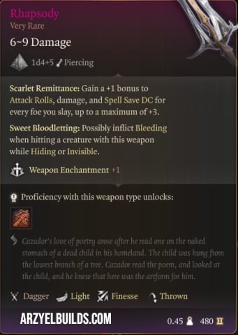 The Best Dagger BG3 Weapons in Baldur's Gate 3 - ArzyeLBuilds