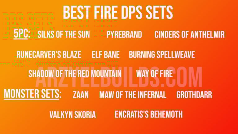 What are the Best Fire DPS Sets in ESO? - ArzyeLBuilds