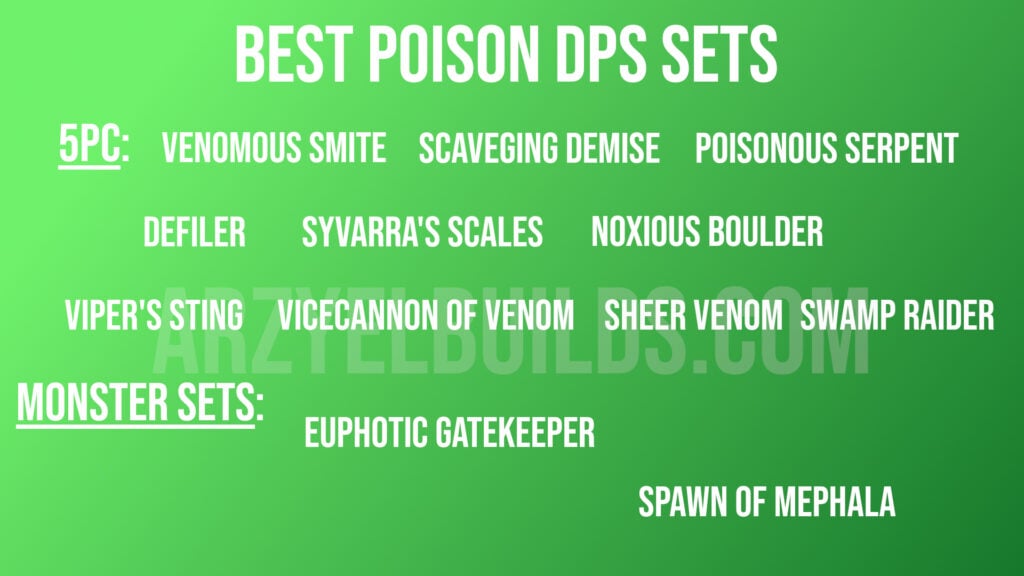 What are the Best Poison DPS Sets in ESO? - ArzyeLBuilds