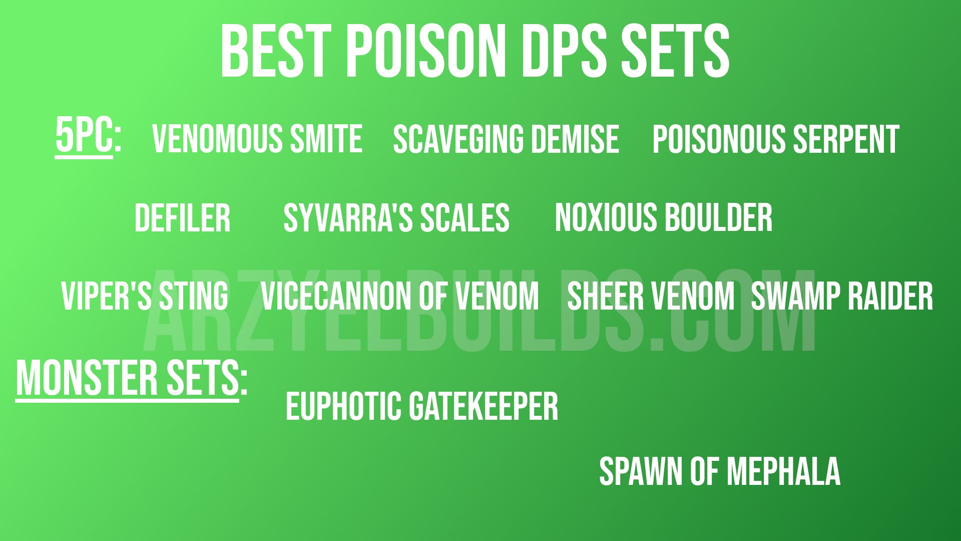 What are the Best Poison DPS Sets in ESO? - ArzyeLBuilds