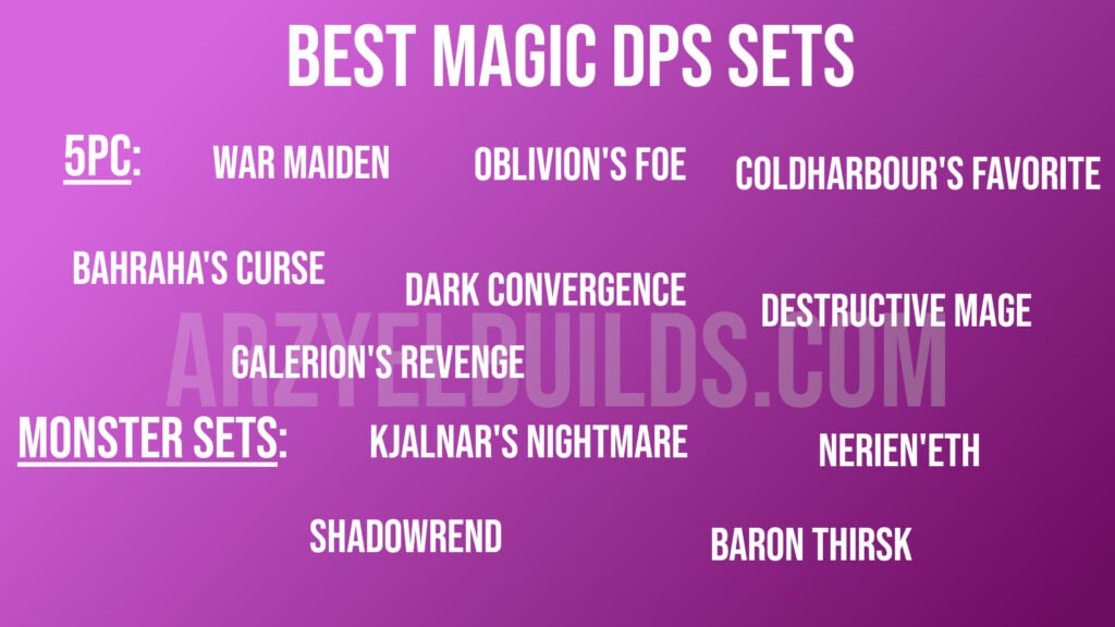 What are the Best Magic DPS Sets in ESO? - ArzyeLBuilds